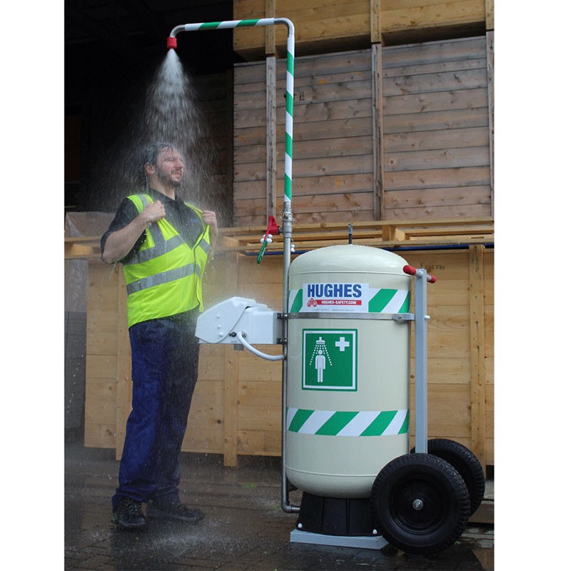 Douche de sécurité et lave yeux portative